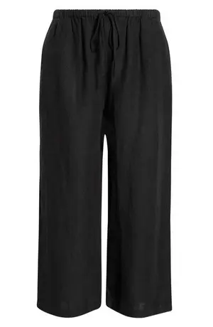 CASLON Wide Leg Crop Linen Pants