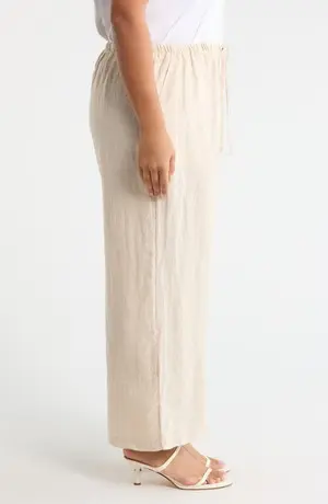 Caslon Wide Leg Crop Linen Pants