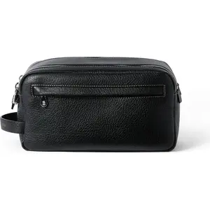 Brunello Cucinelli Grained Calfskin Beauty Case - Black