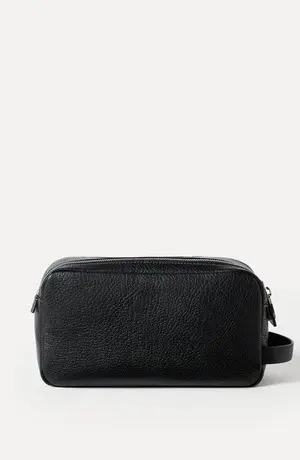 Brunello Cucinelli Grained Calfskin Beauty Case - Black