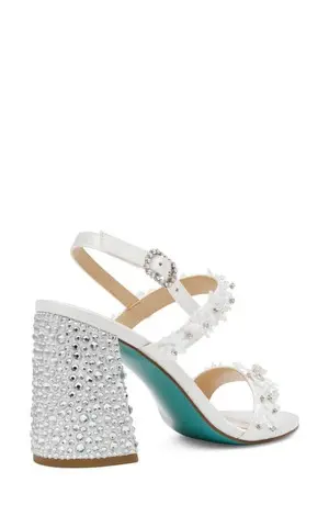Betsey Johnson Drue Rhinestone Heel Sandals