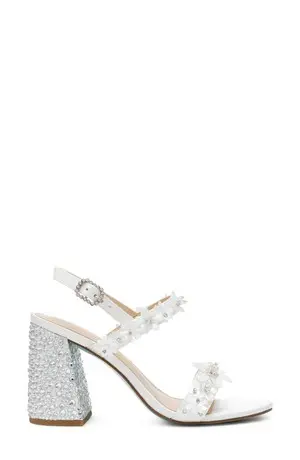 Betsey Johnson Drue Rhinestone Heel Sandals