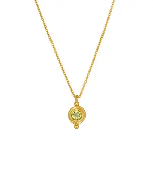 OTTOMAN HANDS Birthstone Pendant Necklace - August