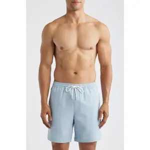Nordstrom 7-inch Seersucker Swim Trunks - Blue Celestial