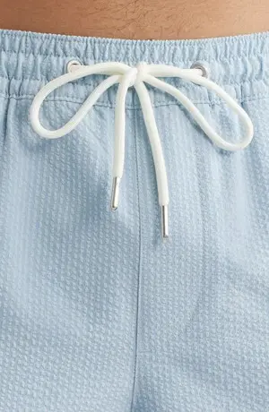 Nordstrom 7-inch Seersucker Swim Trunks - Blue Celestial