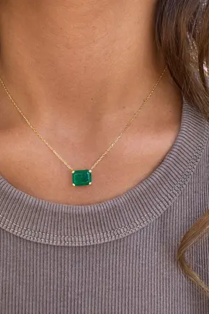 GEMMA AZZURRO Ivy Emerald Necklace