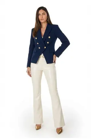 THE NOLI SHOP Sasha Double Breasted Blazer - Navy