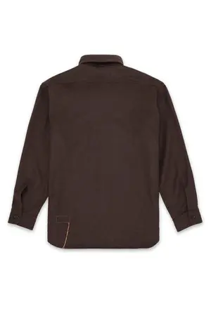 FORTELA Cpo 2.0 Overshirt In Fine Wool - Brown