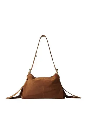 Maje Miss M Suede Bag - Camel