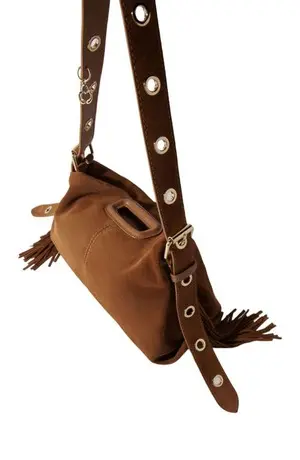 Maje Miss M Suede Bag - Camel
