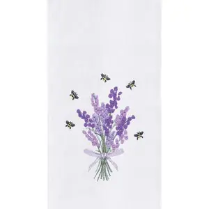 C&F HOME Lavender Bee Bouquet 100% Cotton Handtowel - Purple
