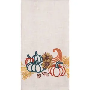 C&F HOME Autumn Botanical Pumpkin 100% Cotton Handtowel - Beige