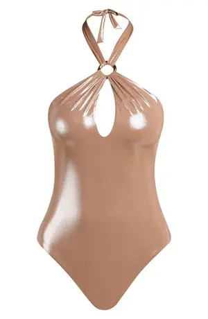 La Blanca Metallic Keyhole One-piece Swimsuit