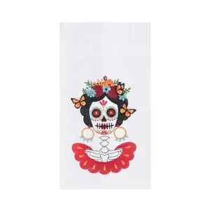 C&F HOME La Catrina Towel - White