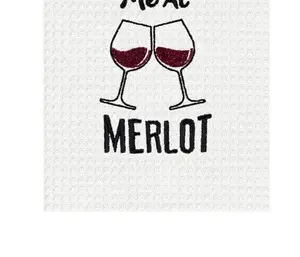 C&F HOME You Had Me At Merlot" Waffle Weave Dishtowel