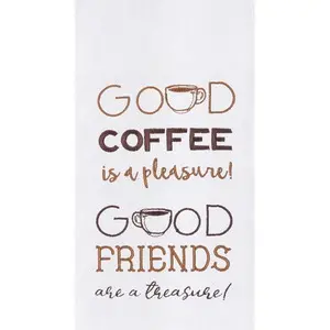 C&F HOME Good Coffee Is A Pleasure Towel - Brown