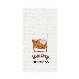 C&F HOME Whiskey Business" Waffle Weave Dishtowel - Brown