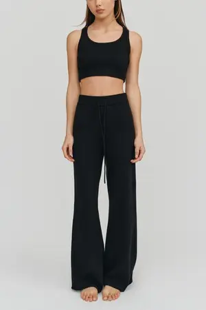 KATHRYN MCCARRON Bardot Cropped Tank - Black