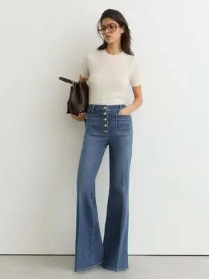 REISS Cali Twin-pocket Flared Jeans