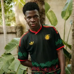 Adidas Jamaica 26 X Bob Marley Away Authentic Jersey - Black