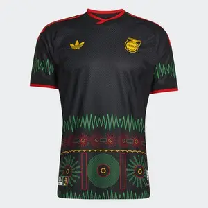 Adidas Jamaica 26 X Bob Marley Away Authentic Jersey - Black