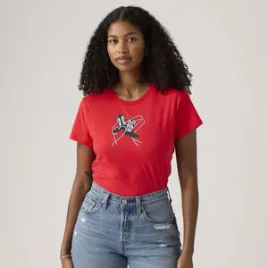 LEVI'S Graphic Logo Crewneck T-shirt - True Red