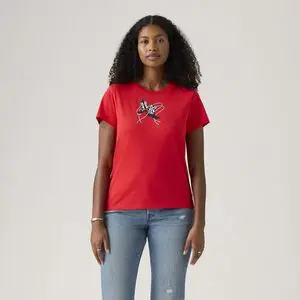 LEVI'S Graphic Logo Crewneck T-shirt - True Red
