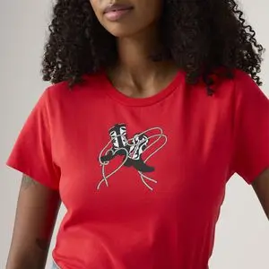 LEVI'S Graphic Logo Crewneck T-shirt - True Red