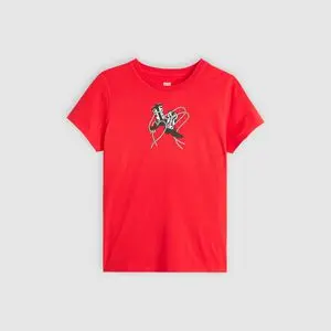 LEVI'S Graphic Logo Crewneck T-shirt - True Red
