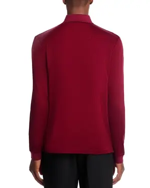 BOSS Pado Long Sleeve Mercerized Cotton Polo Shirt