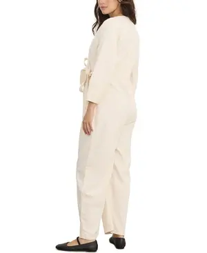 Hatch Collection Drapey Denim Maternity Jumpsuit