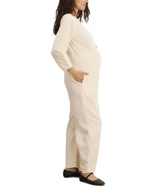 Hatch Collection Drapey Denim Maternity Jumpsuit