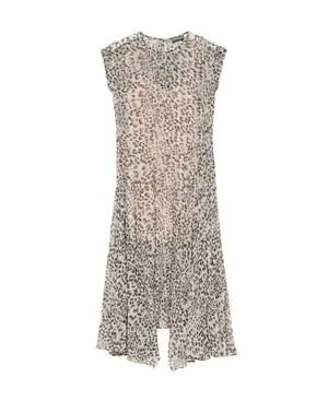 Mint Velvet Leopard Print Cap Sleeve Midi Dress