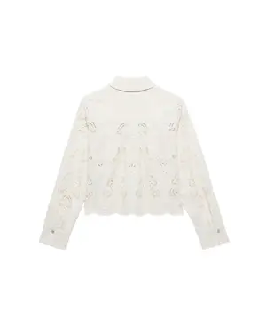Mint Velvet Crochet Cropped Shirt