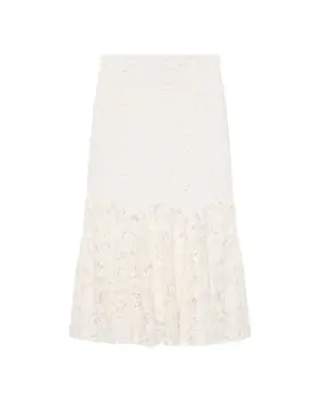 Mint Velvet Lace Flounce Midi Skirt