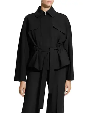 Theory Wool-blend Flight Jacket - Black