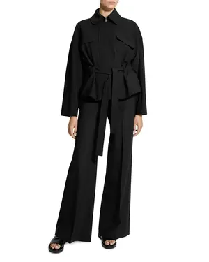 Theory Wool Blend Cinched Flight Jacket