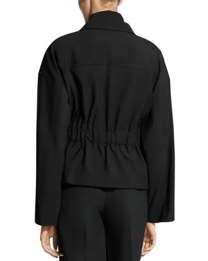 Theory Wool Blend Cinched Flight Jacket