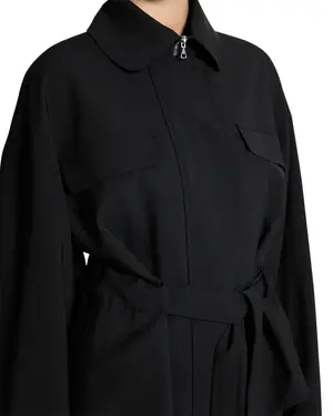 Theory Wool Blend Cinched Flight Jacket
