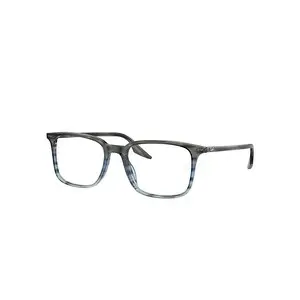 Ray-ban Striped Eyeglasses - Striped Grey & Blue