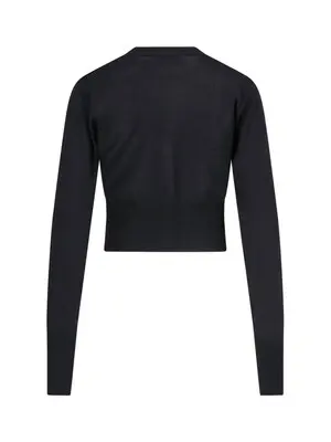 VIVIENNE WESTWOOD Crop Logo Cardigan - Black