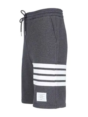 Thom Browne Sport Shorts "4-bar" In Dark Cotton - Gray