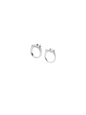 MAISON MARGIELA Numeric Earrings - Silver