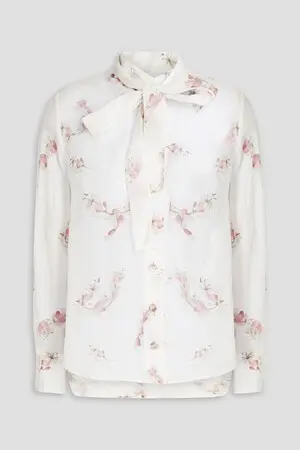 Zimmermann Floral-print Ramie Blouse