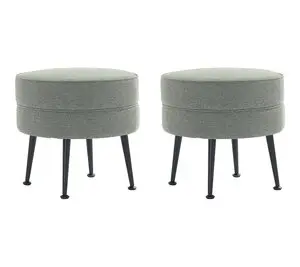 MANHATTAN COMFORT Bailey Upholstered Accent Ott Oman Set Of 2 - One-color