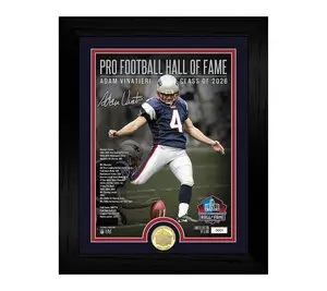 HIGHLAND MINT Adam Vinatieri Patriots 2026 Nfl Hall Of Fame I Nduction Frame - One-color