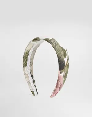 Dolce & Gabbana Hydrangea-print Poplin Headband