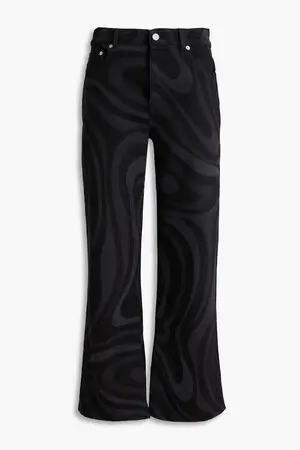 Emilio Pucci Printed High-rise Straight-leg Jeans