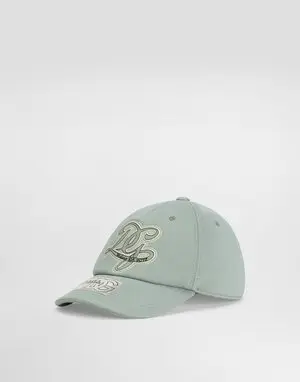 Dolce & Gabbana Fleece Baseball Cap With Dg Embroidery - Green