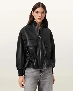 ALLSAINTS Flor Leather Biker Jacket